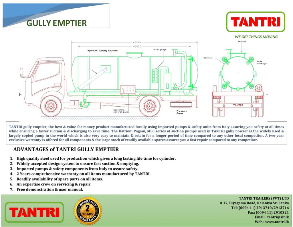 Sewage Tanker – Tantri | Trailer manufacturers in sri lanka